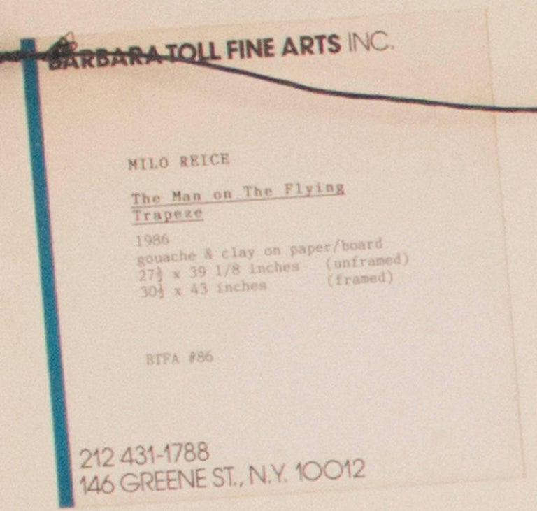 Milo Reice - The Man on the Flying Trapeze For Sale at 1stDibs