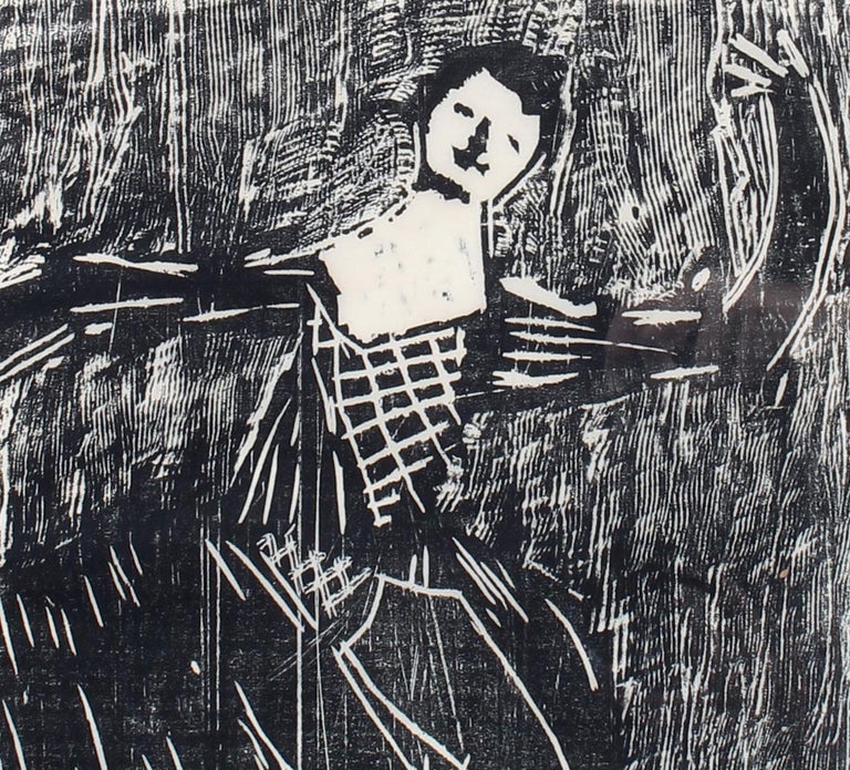 Milton Avery - Milton Avery wood block black and white rare dancer COA ...