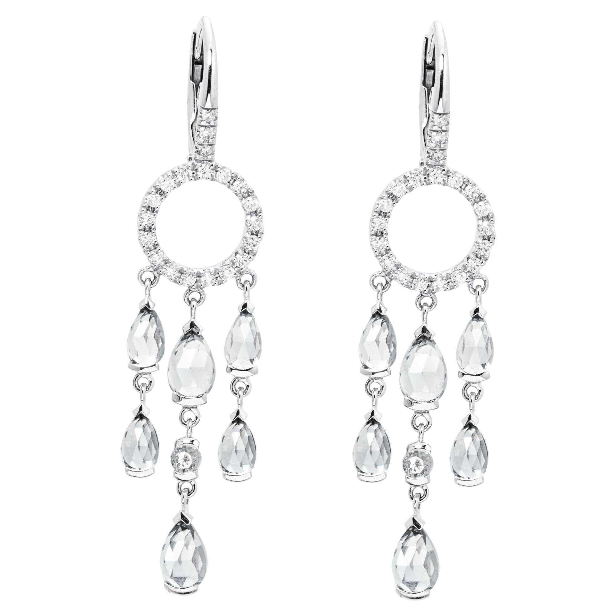 Mimi Milano Talita 18k White Gold, Moonstone and Diamond Chandelier ...