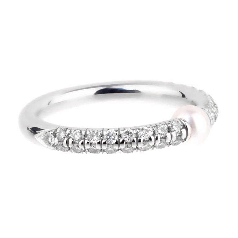 Mimi Milano Diamond Pearl White Gold Ring at 1stDibs | mimi milano ...