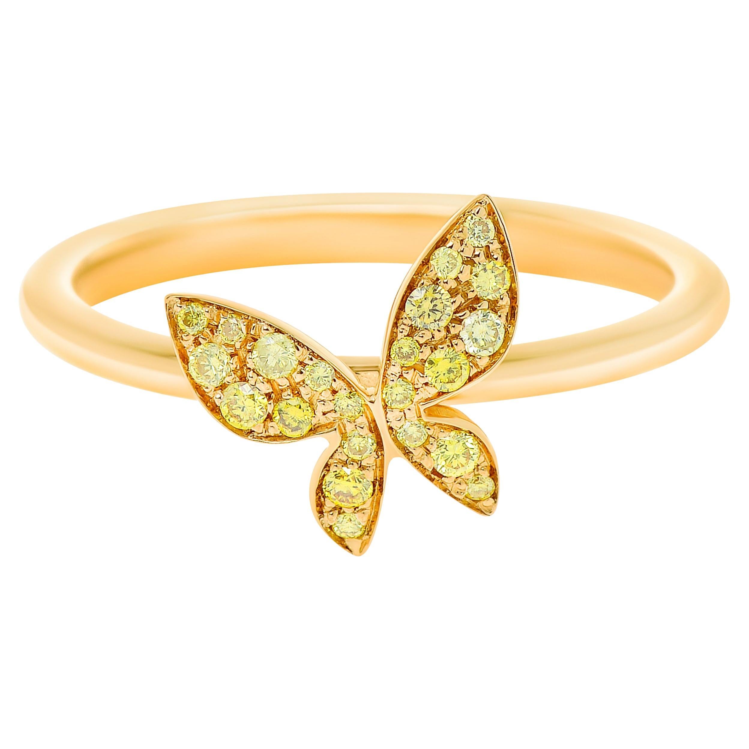 Mimi Milano Farfalla 18k Gold, Diamond Statement Ring For Sale at 1stDibs