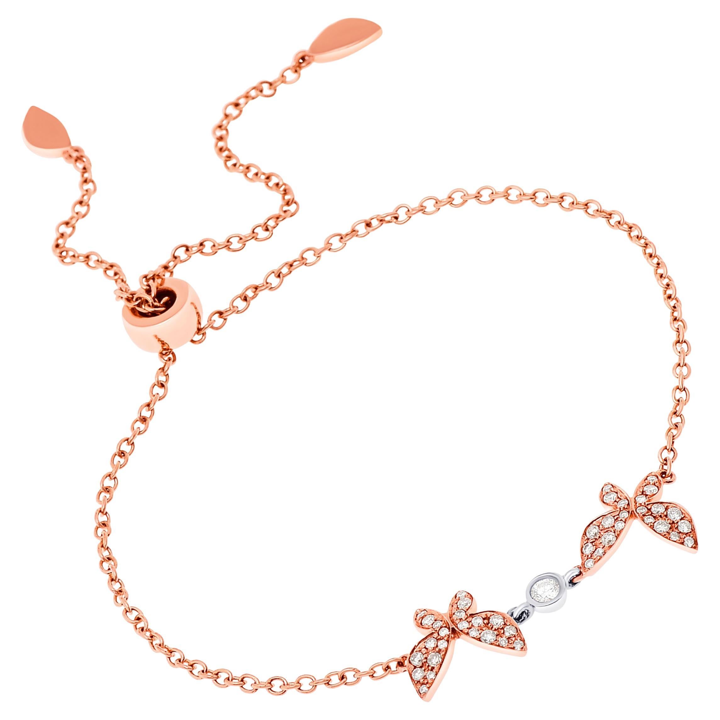 Mimi Milano Freevola 18k White Gold Diamond Charm Bracelet For Sale at 1stDibs