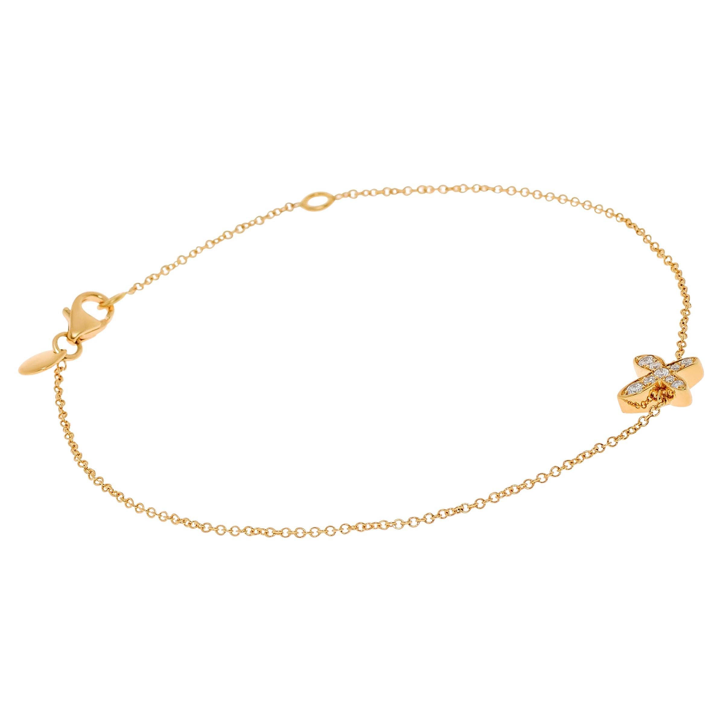 Mimi Milano Freevola 18k Gold Onyx and Diamond Charm Bracelet For Sale ...