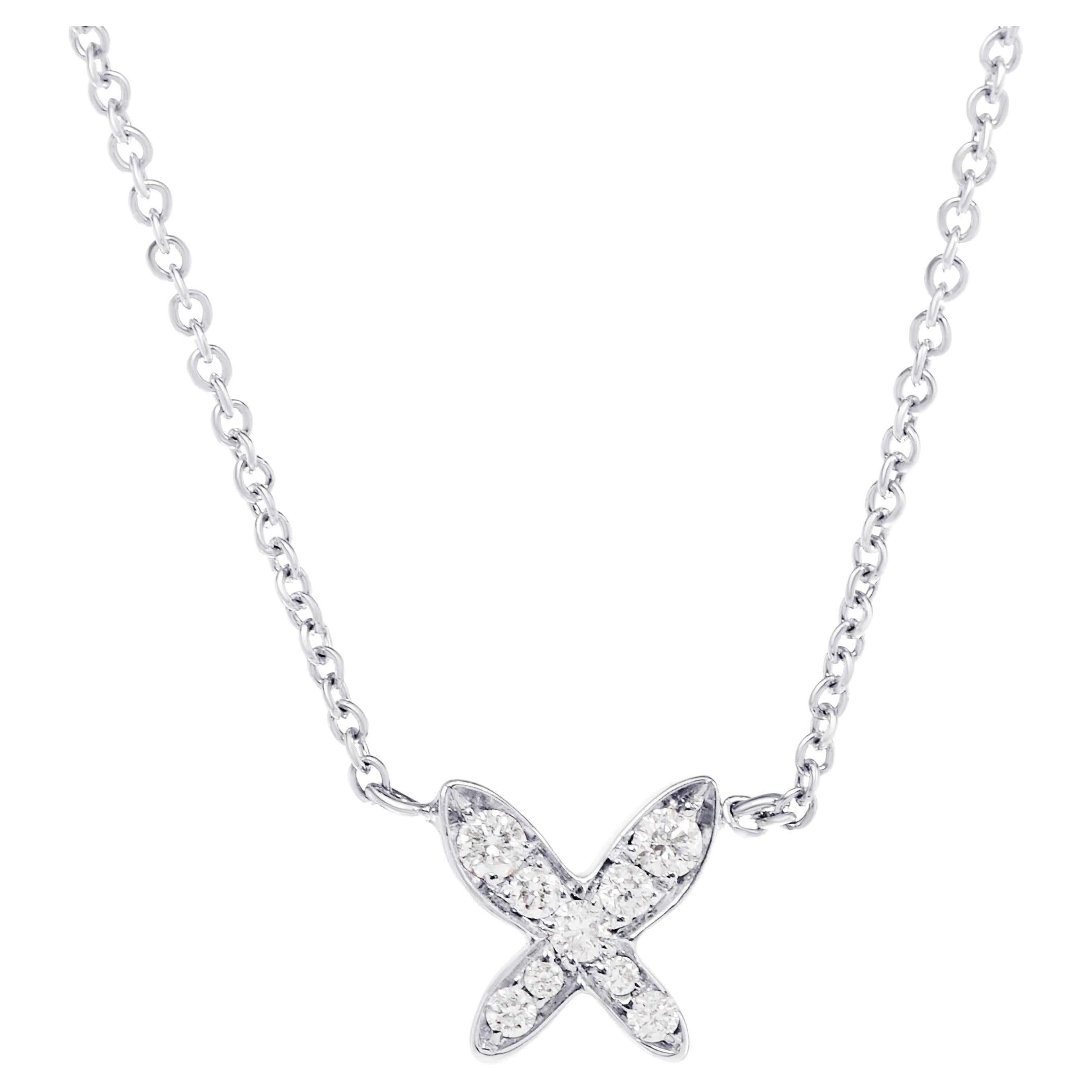 Mimi Milano Freevola 18k White Gold, Diamond Pendant Necklace For Sale ...