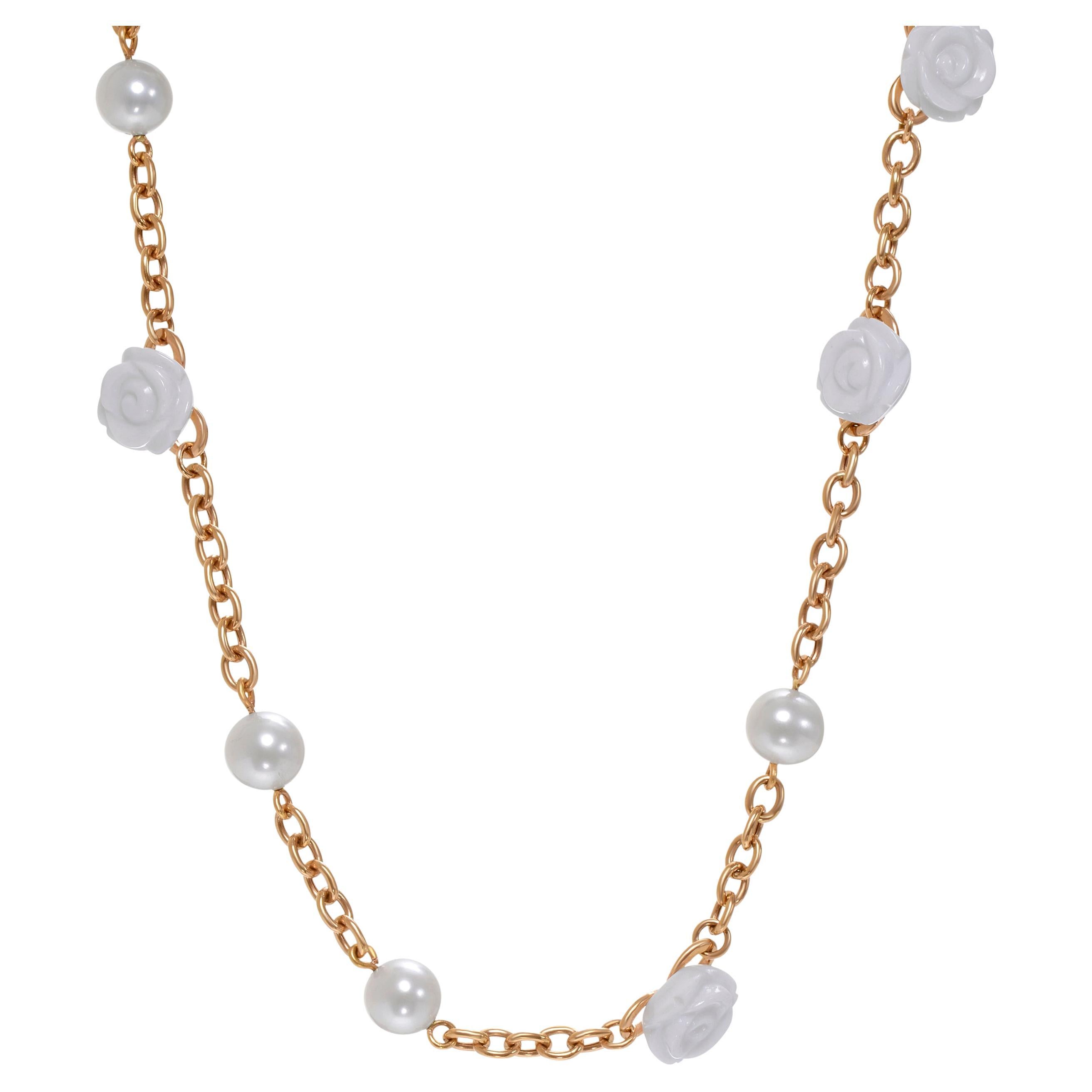 Mimi Milano Grace 18k Rose Gold, Agate and Diamond Pendant Necklace For ...