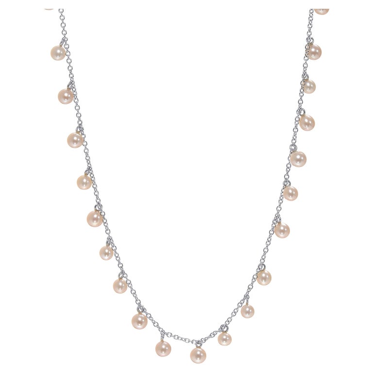 Mimi Milano Nagai 18k White and Yellow Gold, Pearl Necklace For Sale at ...
