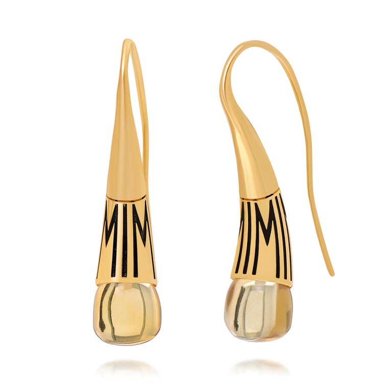 Mimi Milano Tam Tam 18k Yellow Gold, Citrine Drop Earrings For Sale at ...
