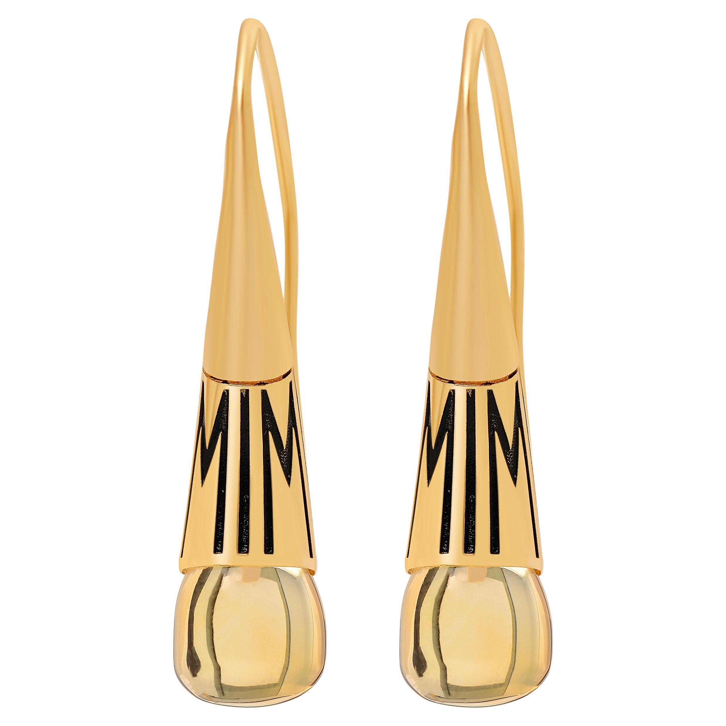 Mimi Milano Tam Tam 18k Yellow Gold Drop Earrings For Sale at 1stDibs