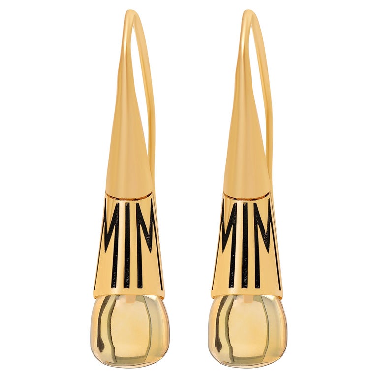 Mimi Milano Tam Tam 18k Yellow Gold, Citrine Drop Earrings For Sale at ...