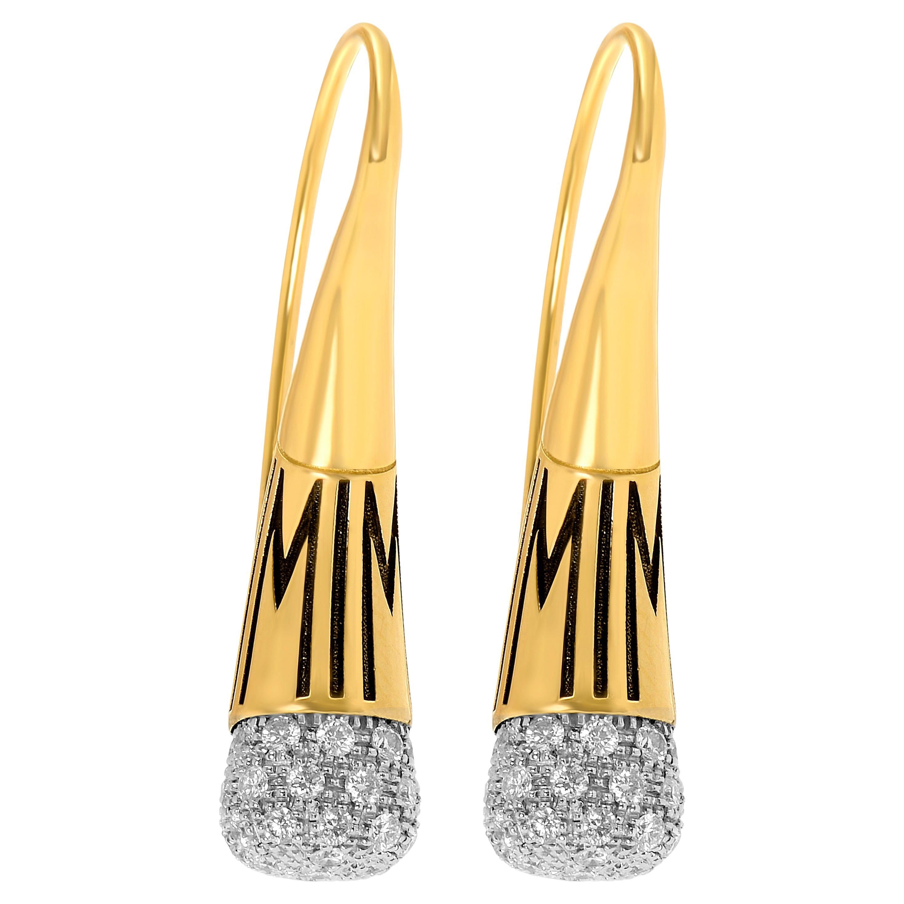 Mimi Milano Tam Tam 18k Yellow Gold, Citrine Drop Earrings For Sale at ...