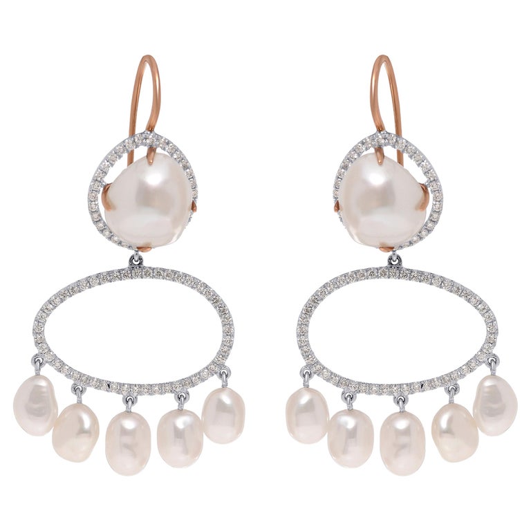 Mimi Milano Victoria 18k Rose and White Gold Pearl and Diamond ...