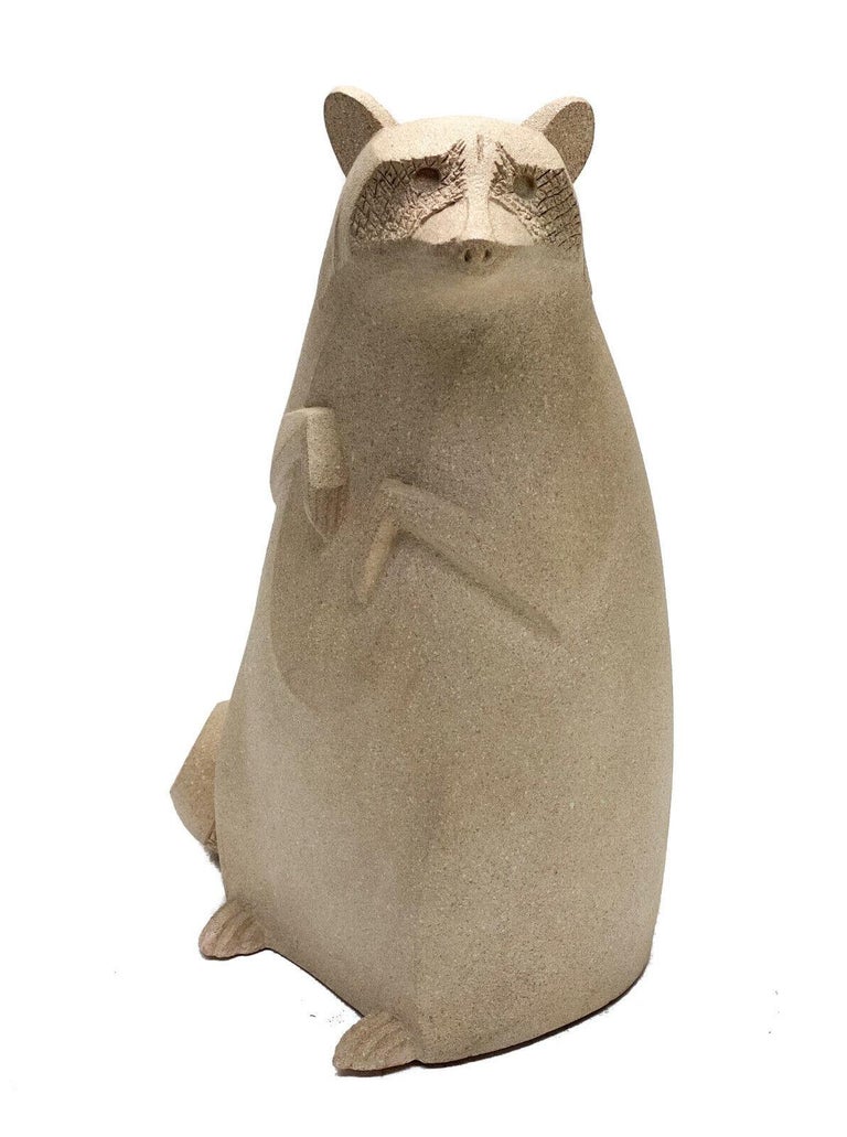 Mimi Murphey Ceramic Racoon Figurine, Signed For Sale at 1stDibs