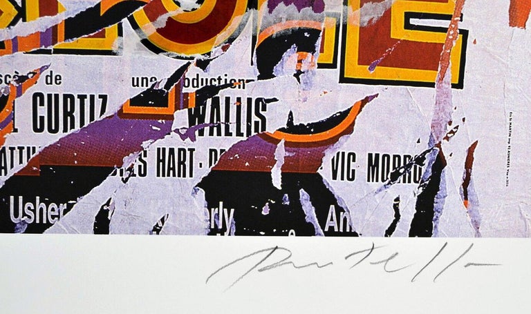 Mimmo Rotella - MIMMO ROTELLA Decollage Hand signed Hollywood Elvis ...