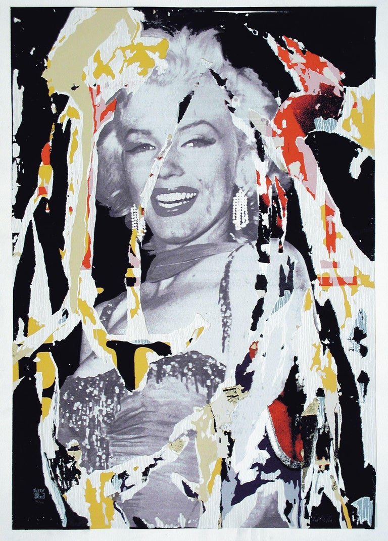 Mimmo Rotella - Sérigraphie d'origine signée à la main par l'artiste ...