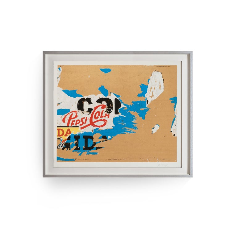 Mimmo Rotella - Untitled (Pepsi Cola), pop, Italian, Pepsi Cola ...