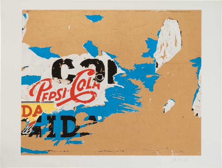 Mimmo Rotella - Untitled (Pepsi Cola), pop, Italian, Pepsi Cola ...