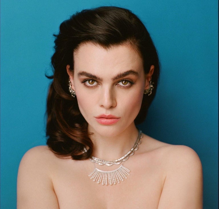 Mindi Mond Diamond Pearl 18k Gold Necklace For Sale at 1stDibs