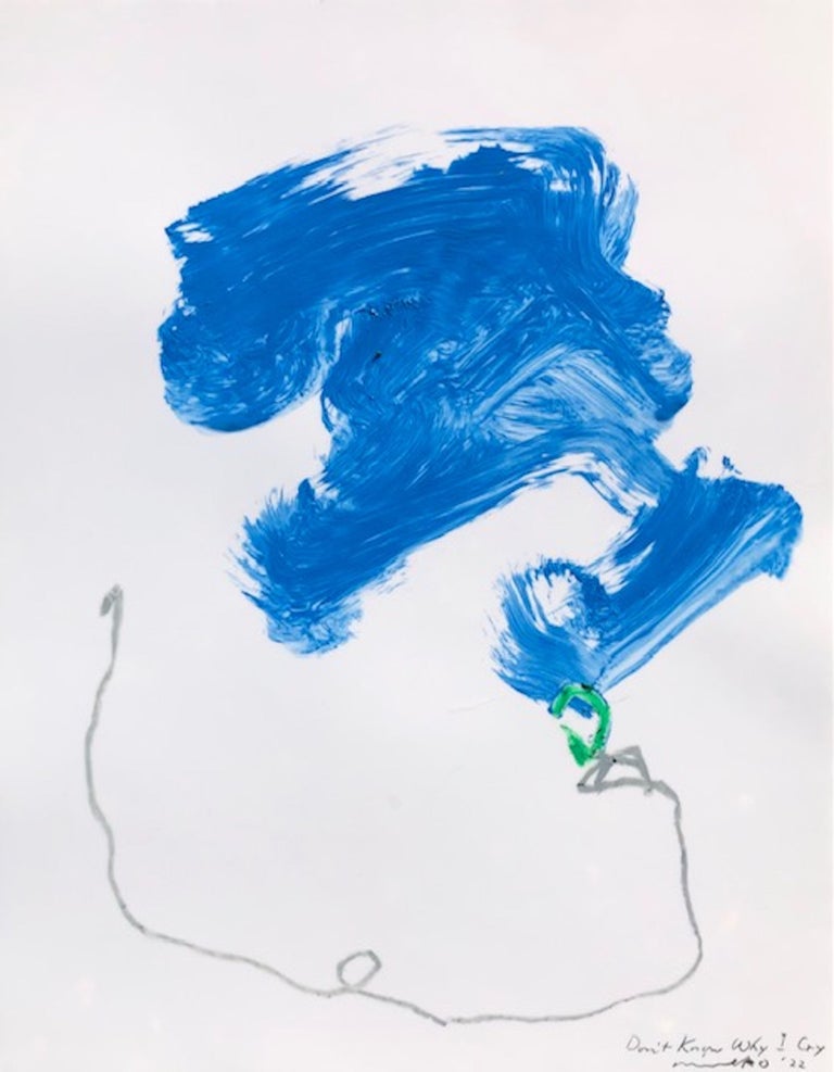 Mineko Yoshida - Don't Know Why I cry, Mixed Media on Paper For Sale at ...