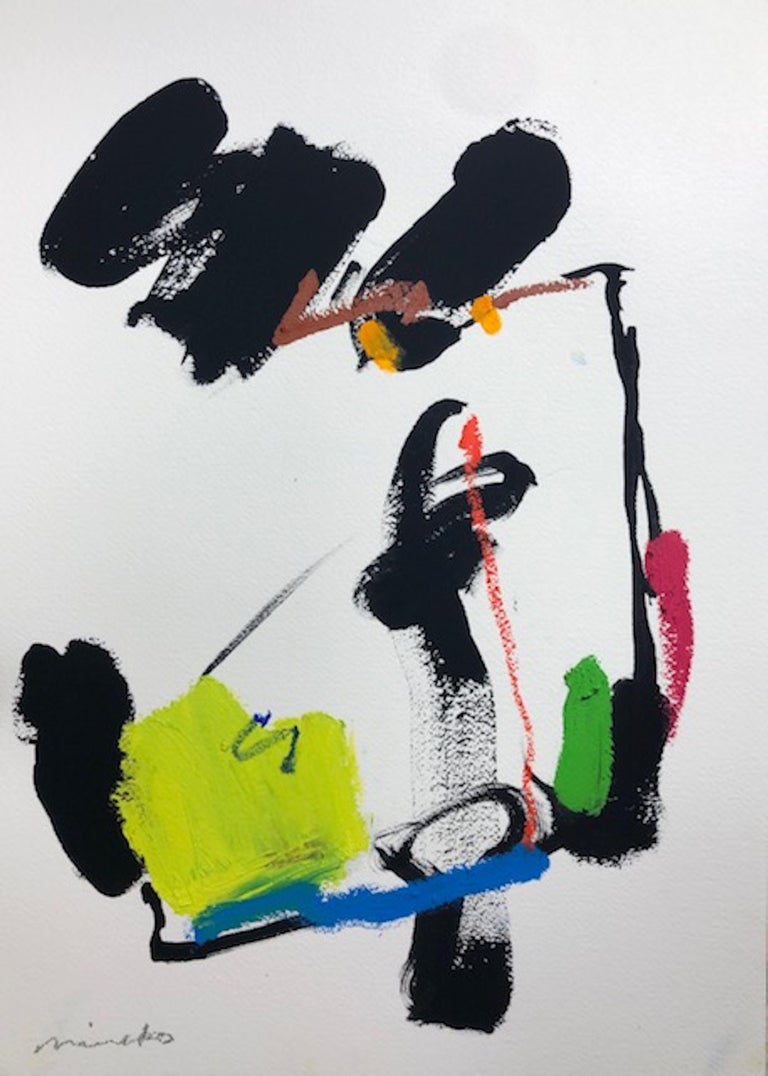 Mineko Yoshida - Patient Bear 2, Mixed Media on Watercolor Paper For ...