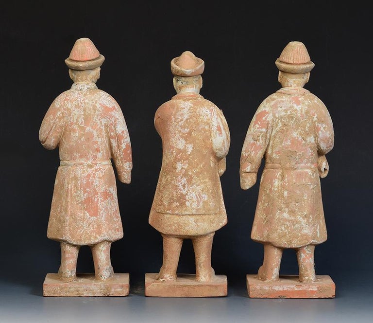 Ming Dynasty, A Set of Antique Chinese Pottery Court Man For Sale at ...