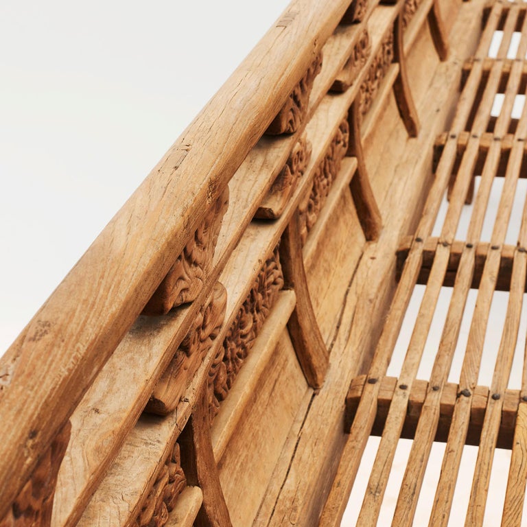 Antique Ming Temple Bench with Carved Details 17'th Ctr. For Sale at ...