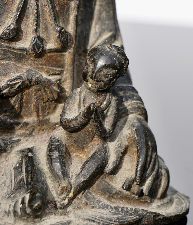 Ming Dynasty Gilt Lacquered Bronze Songzi Guanyin at 1stDibs