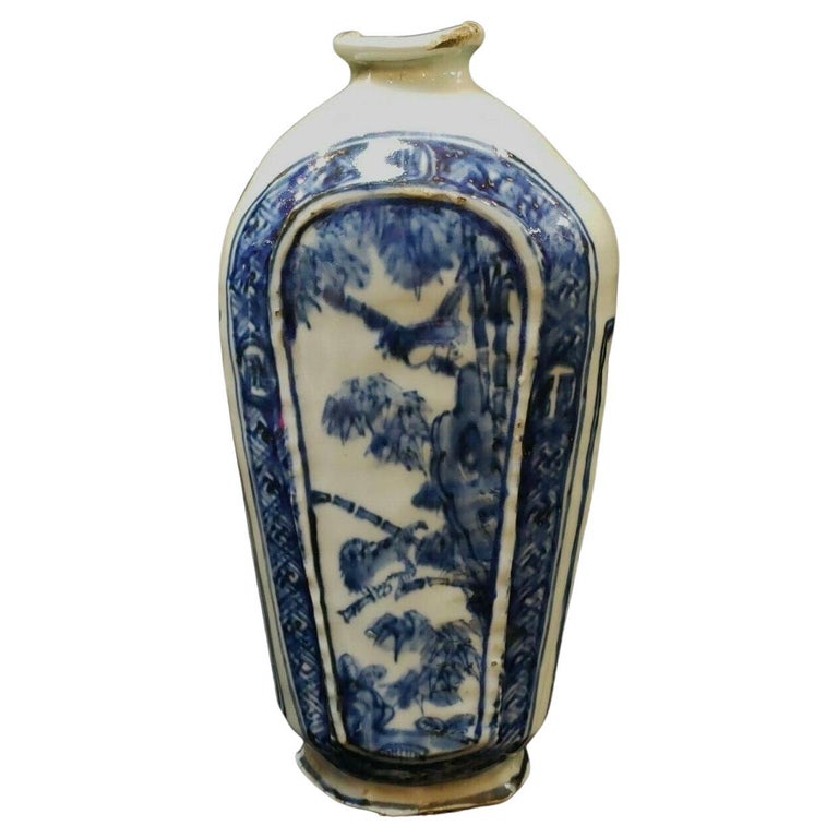 Ming, Antique Marked "Tai Chang" Blue and White Porcelain Wine Vessel ...