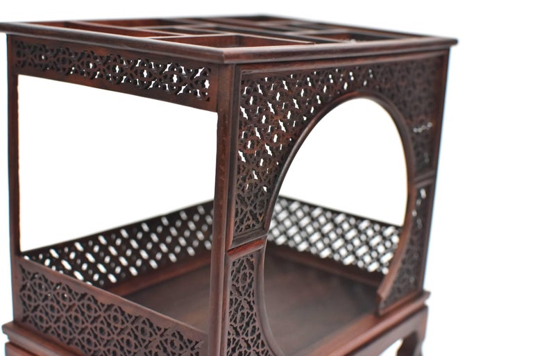 Mini Chinese Moon Bed, Rosewood Model of Bed at 1stDibs