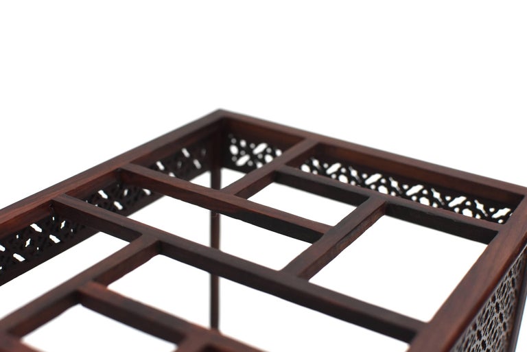 Mini Chinese Moon Bed, Rosewood Model of Bed at 1stDibs