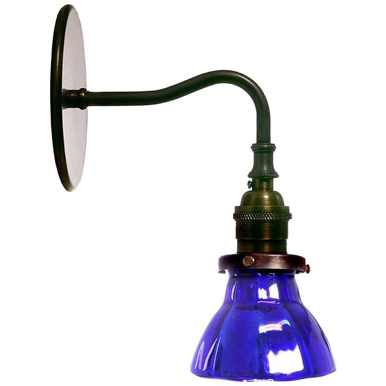 Mini Cobalt Blue Jewelers Sconces For Sale at 1stDibs