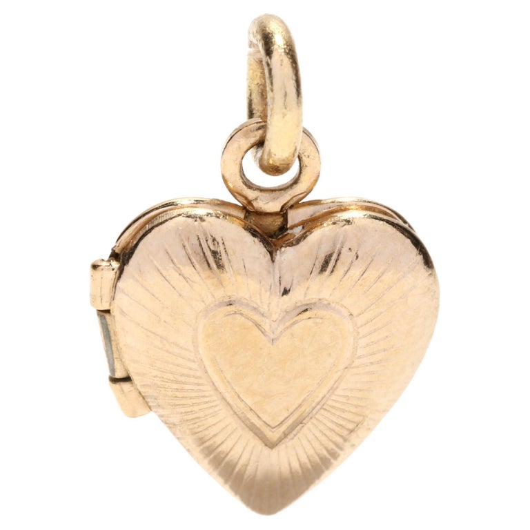 Mini Heart Locket, Gold Heart Locket, Tiny Gold Heart Locket, Gold ...