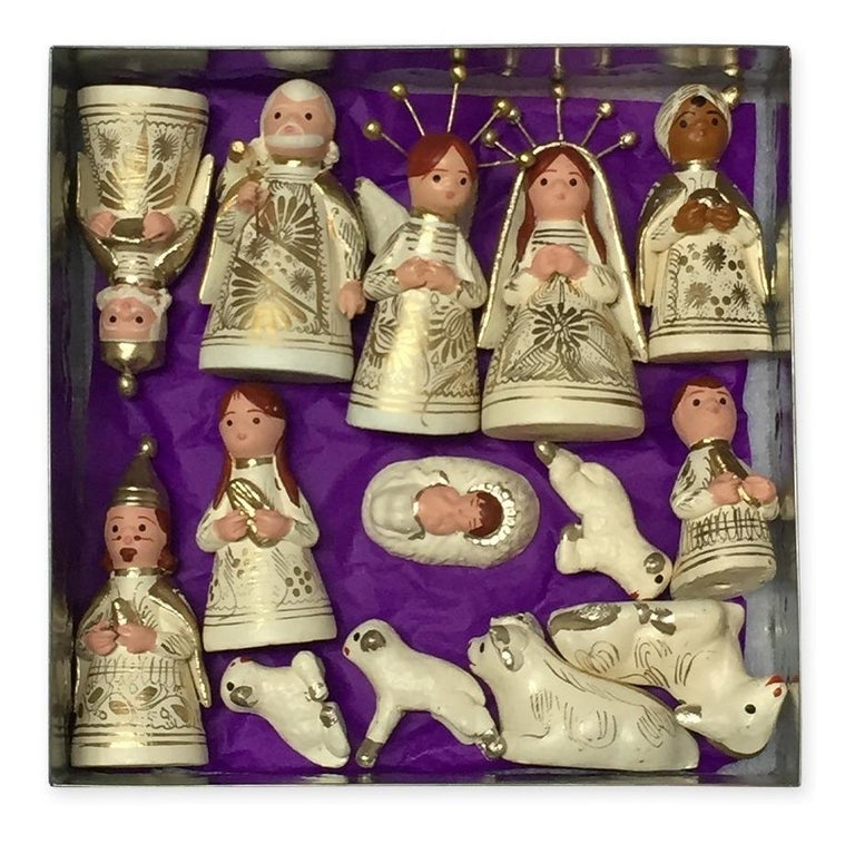 Mini Little Mexican Artisanal Clay Nativity Set Folk Art Christmas ...