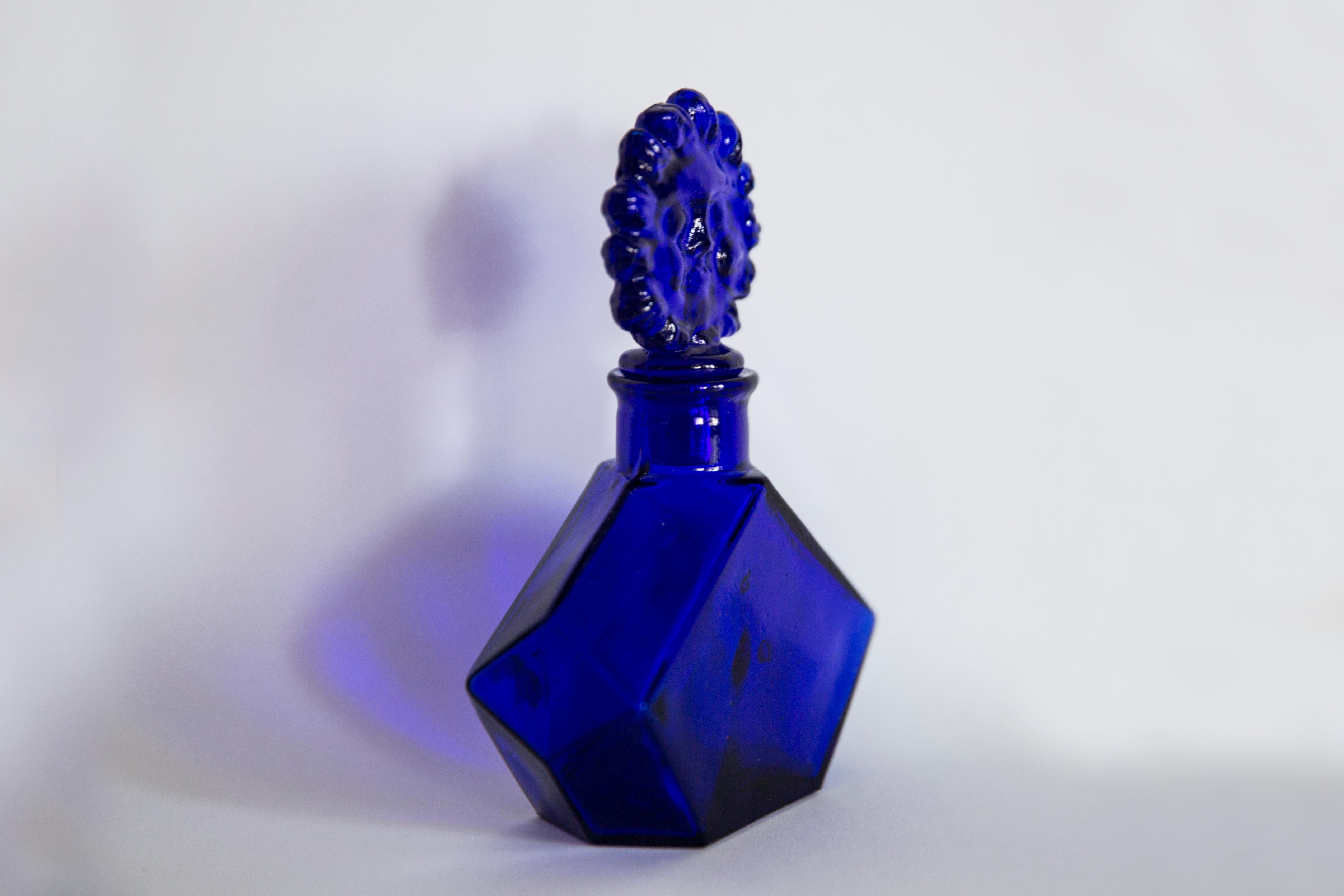 Mini Mid Century Blue Glass Vase for Perfume, Italy, 1960s For Sale at ...