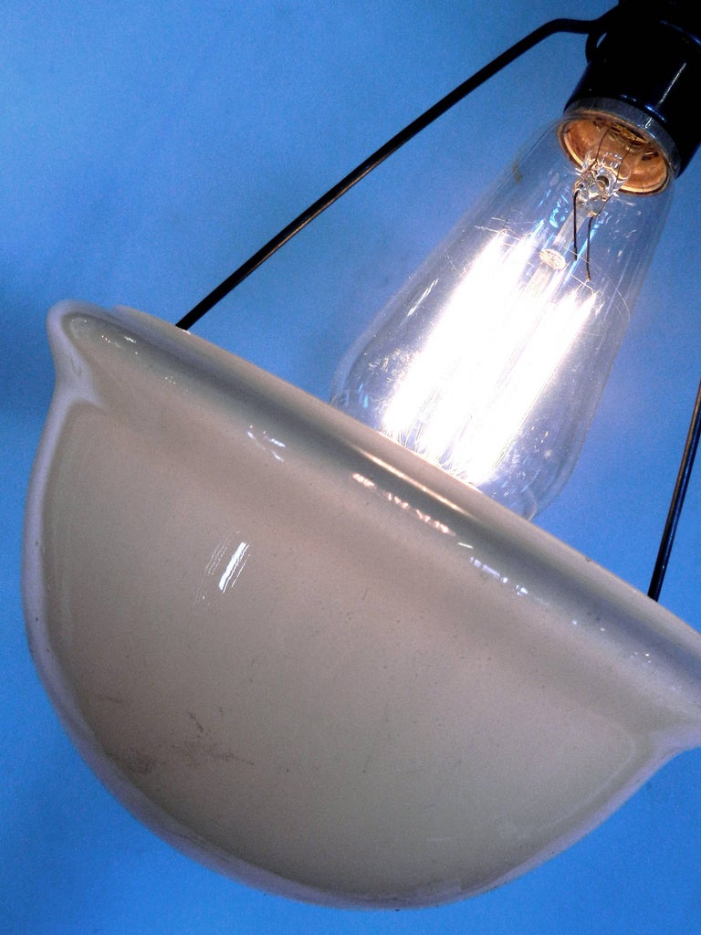 Mini Milk Glass Pendants For Sale at 1stDibs