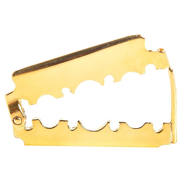 Mini New Edge Razor Single Earring in 14K Yellow Gold by Johnny Nelson ...