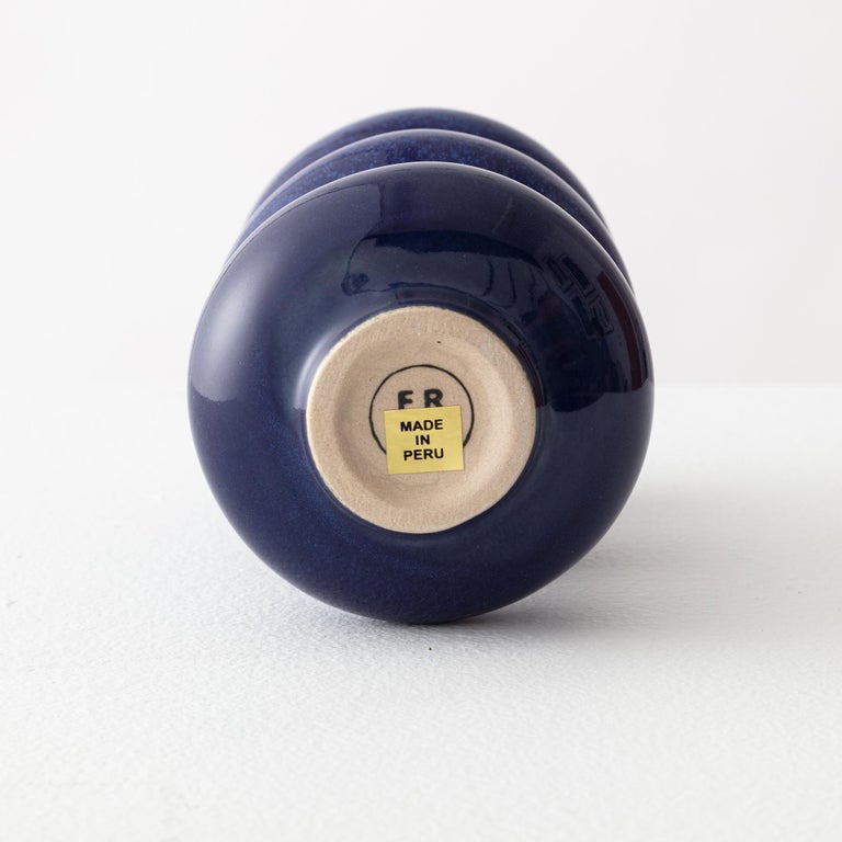 Mini Organic Modern Ceramic Wave Form Vase in Bronze Glaze by Forma ...