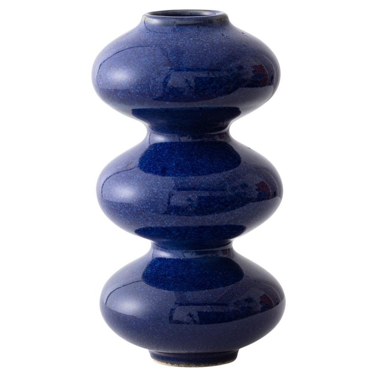 Mini Organic Modern Ceramic Wave Form Vase in Pool Glaze by Forma Rosa ...