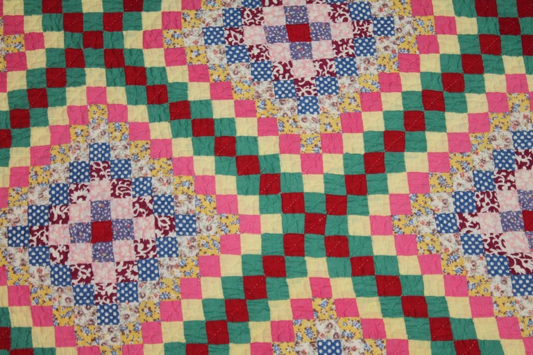 Mini Postage Stamp Philadelphia Pavement Quilt For Sale at 1stDibs