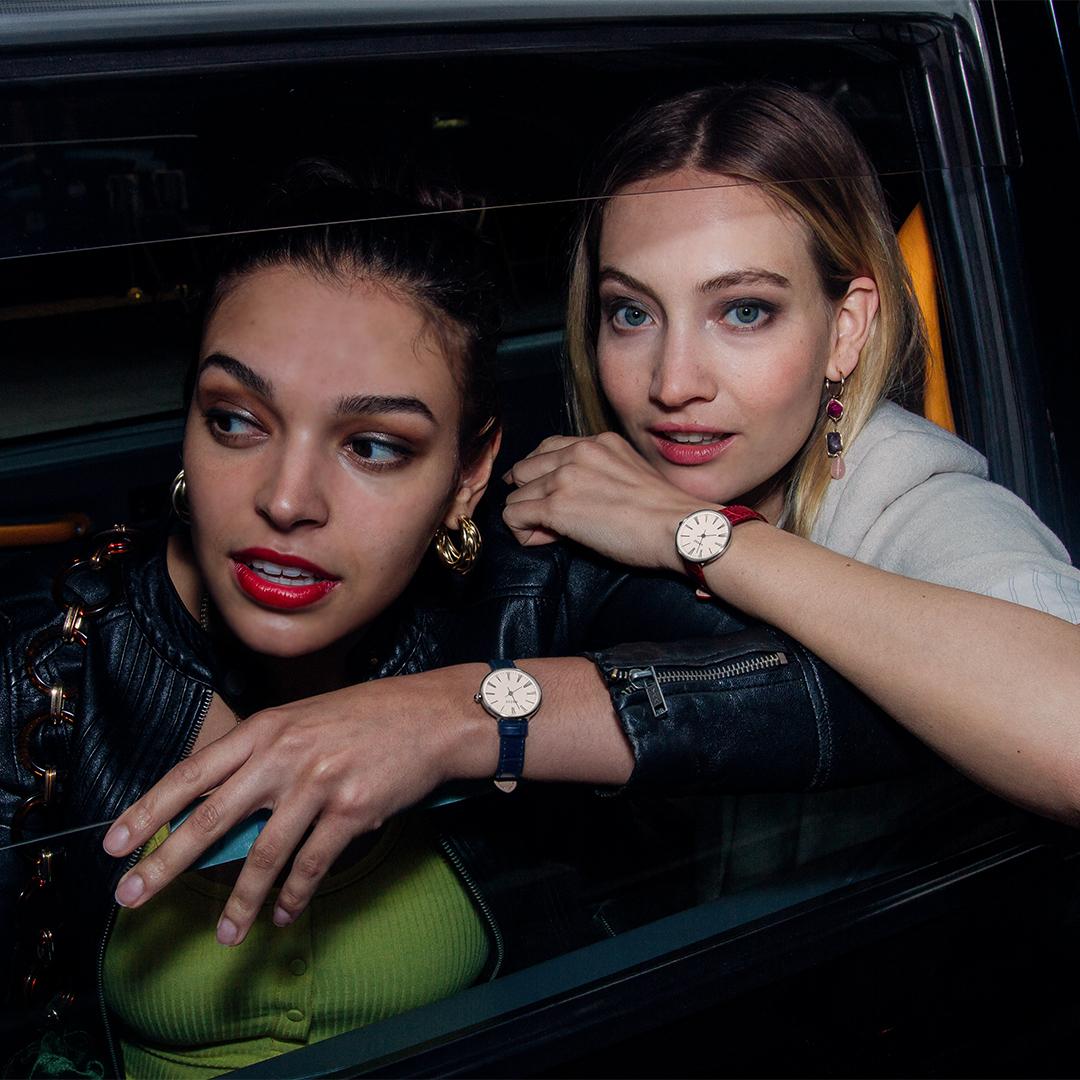 Mini Sistine Brown Leather Quartz Watch, 'Complimentary Extra Straps' For Sale at 1stDibs