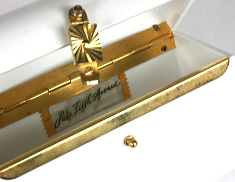Miniature 1960's Plastic Box Bag, Saks Fifth Ave. For Sale at 1stDibs