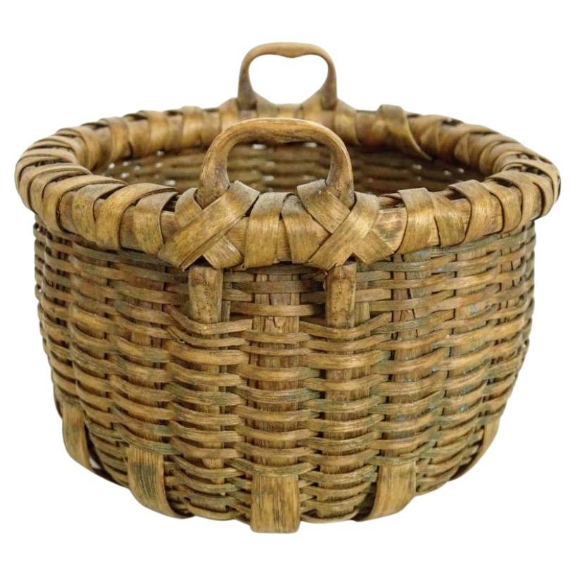 Vintage Japanese Tall basket with Carrying Handles by Takashimaya at ...