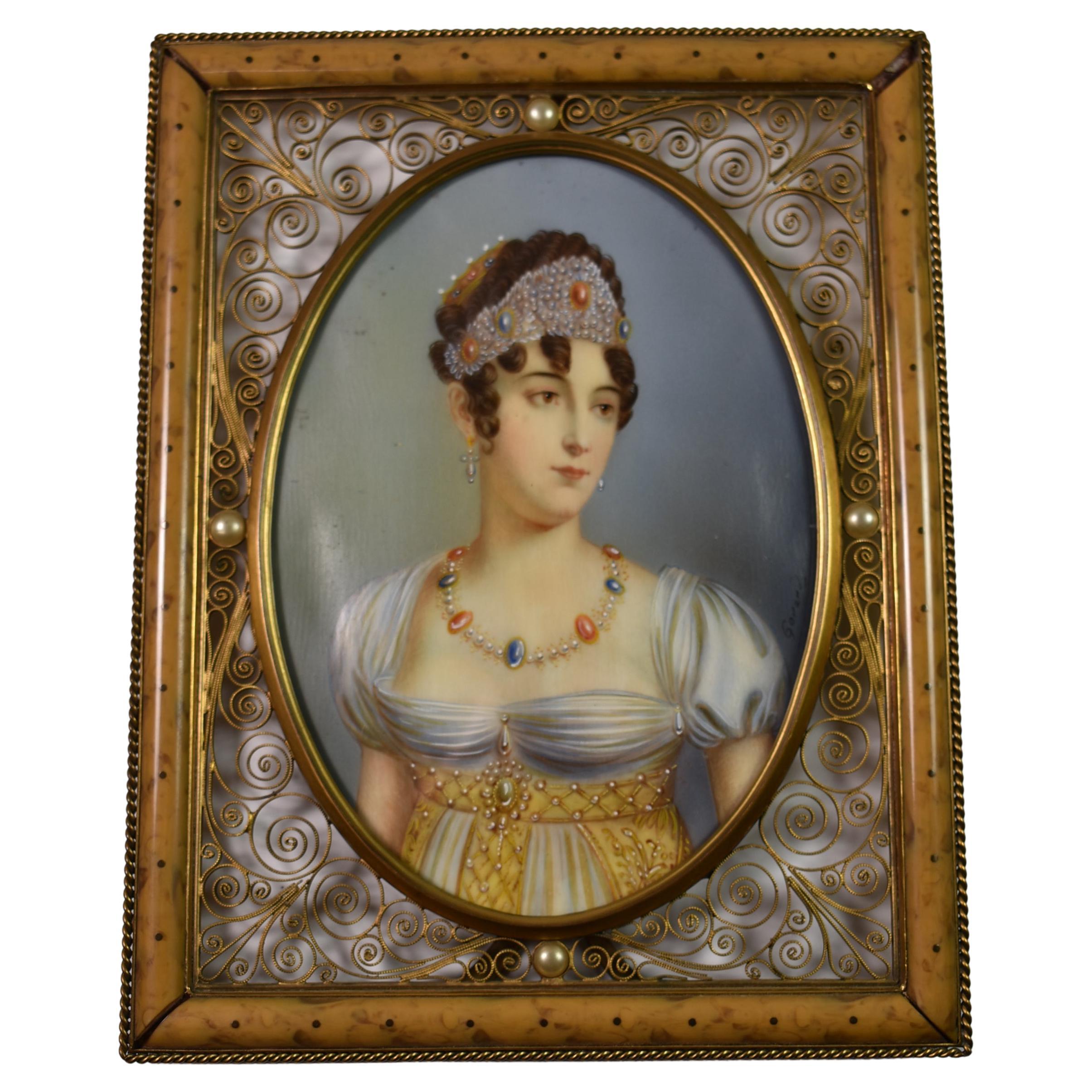 Frames Photography Painting at Silk in Oval Carved Frame,Girl with dog ...