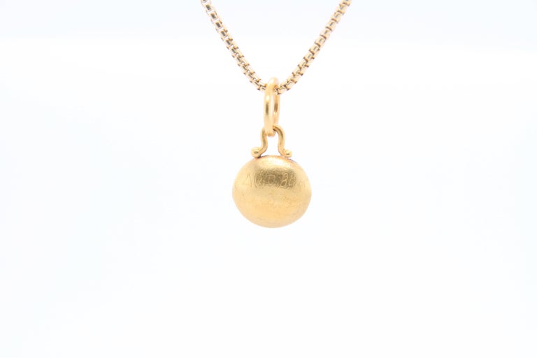 Miniature Athena Wisdom Goddess Coin Pendant Amulet 24K Yellow Gold and ...