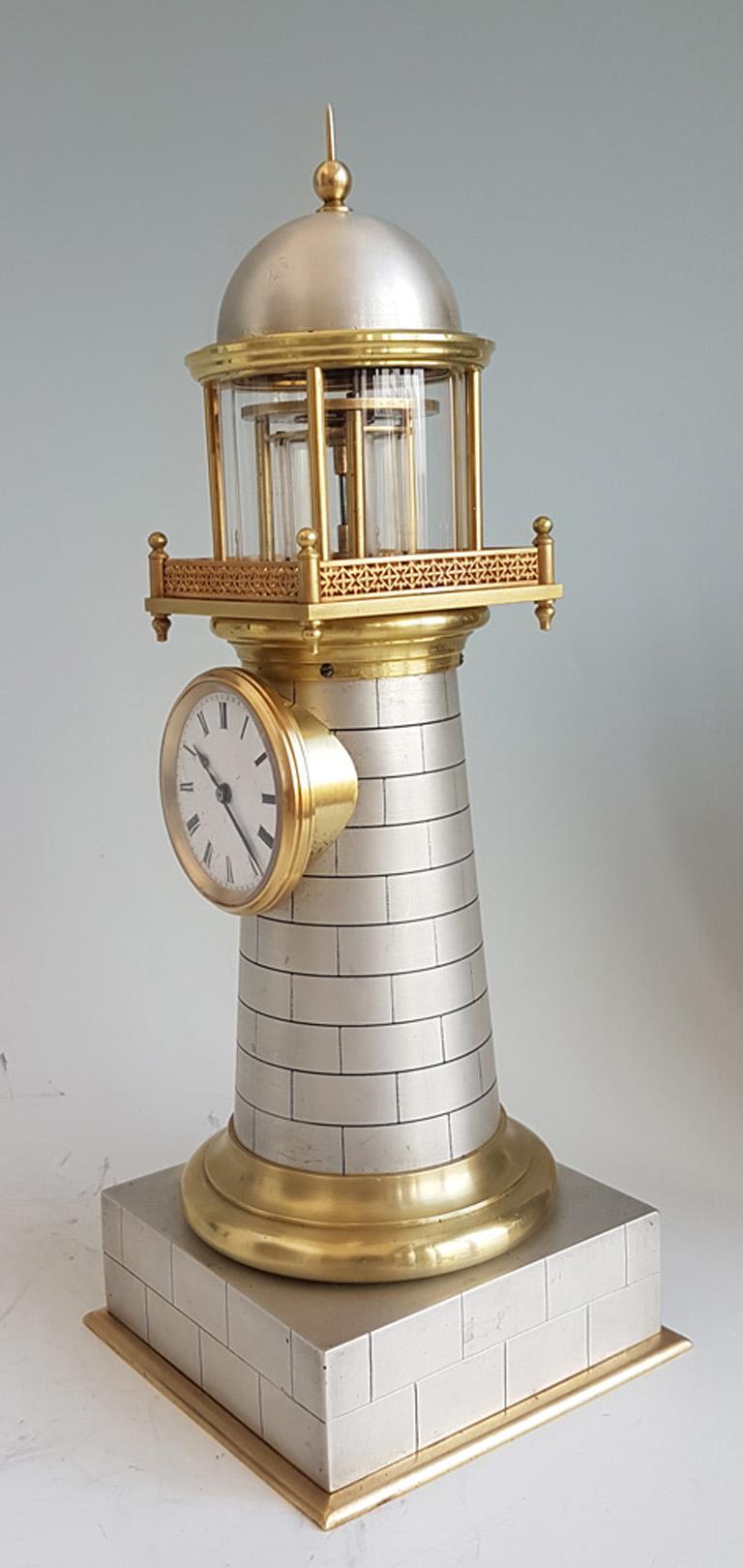 Miniature Automaton Industrial Lighthouse Clock with Duplex Escapement ...