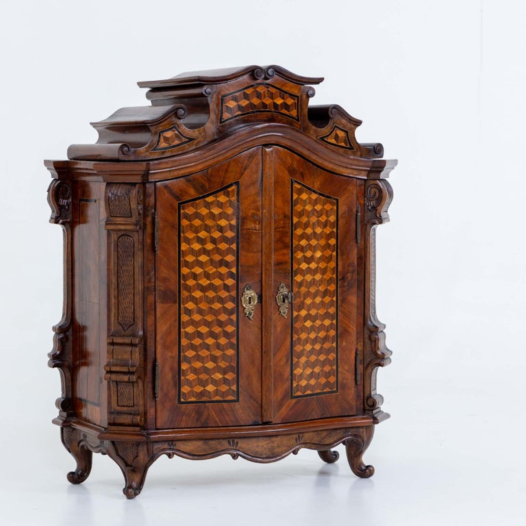 Miniature Baroque Cabinet, Southern Germany, Mid-18th Century For Sale ...