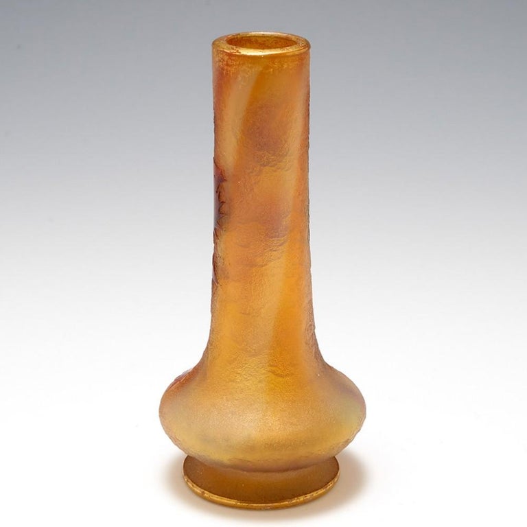 Miniature Daum Nancy Thistle Vase c1900 For Sale at 1stDibs