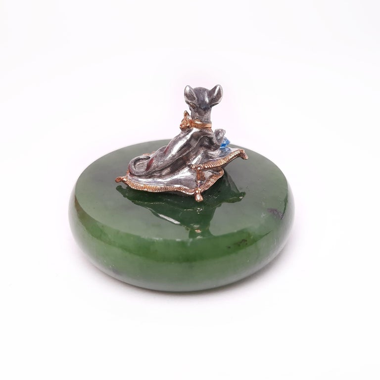 Miniature Dog Talisman Genuine Silver Chihuahua on Pillows For Sale at ...