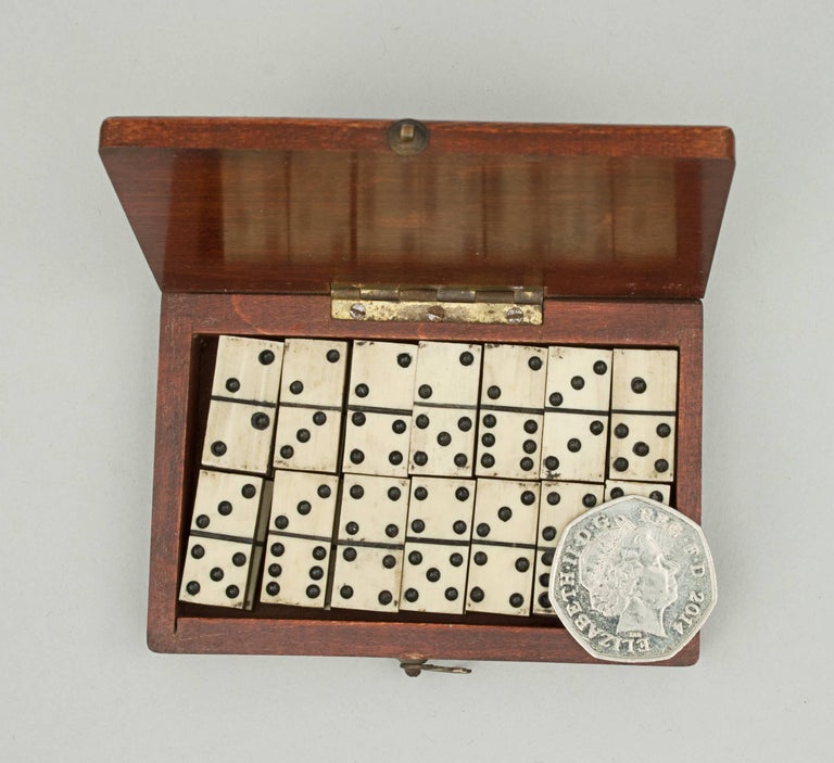 Miniature Domino Set at 1stDibs | miniature dominoes set, antique ...