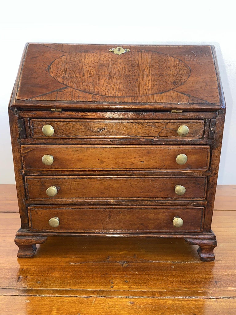 Miniature Drop-Front Secretary Desk, Early 19th Century at 1stDibs