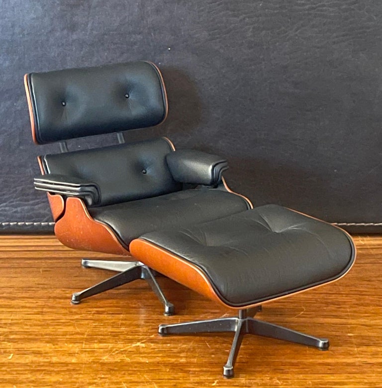 Miniature Eames Lounge Chair and Ottoman by Vitra For Sale at 1stDibs
